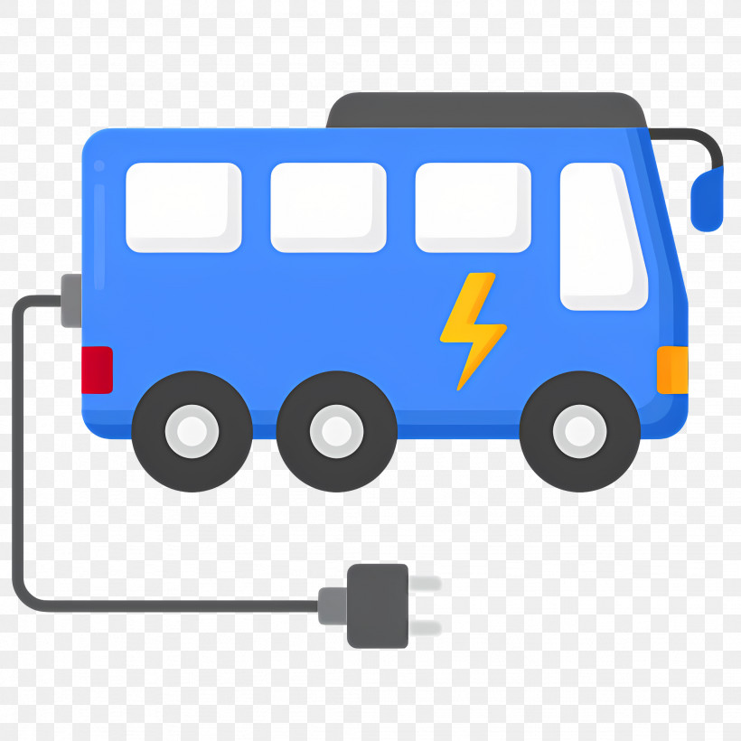 School Bus - Blue Electric Bus For Eco-friendly Transport, PNG ...