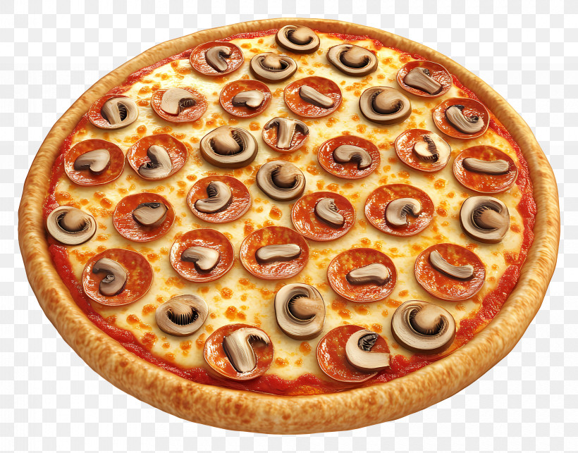 Mushroom Pizza - Delicious Pepperoni And Mushroom Pizza, PNG ...