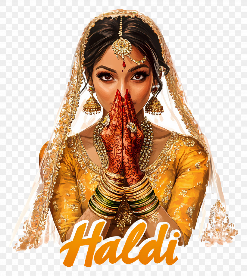 Haldi - Bride In Yellow For Haldi Ceremony, PNG, 3444x3848px, Haldi, Bride In Yellow, Ceremony ...