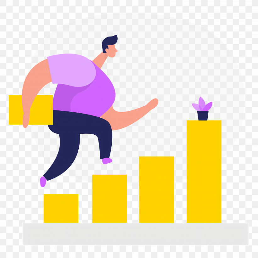 Person Climbing Bar Chart - Person Climbing Bar Chart For Business ...