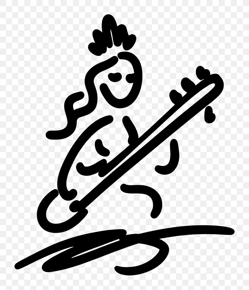 How To Draw Saraswati Outline