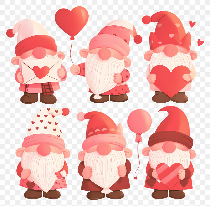Valentines Day Gnome - Group Of Love-Themed Gnomes, PNG, 4228x4144px ...