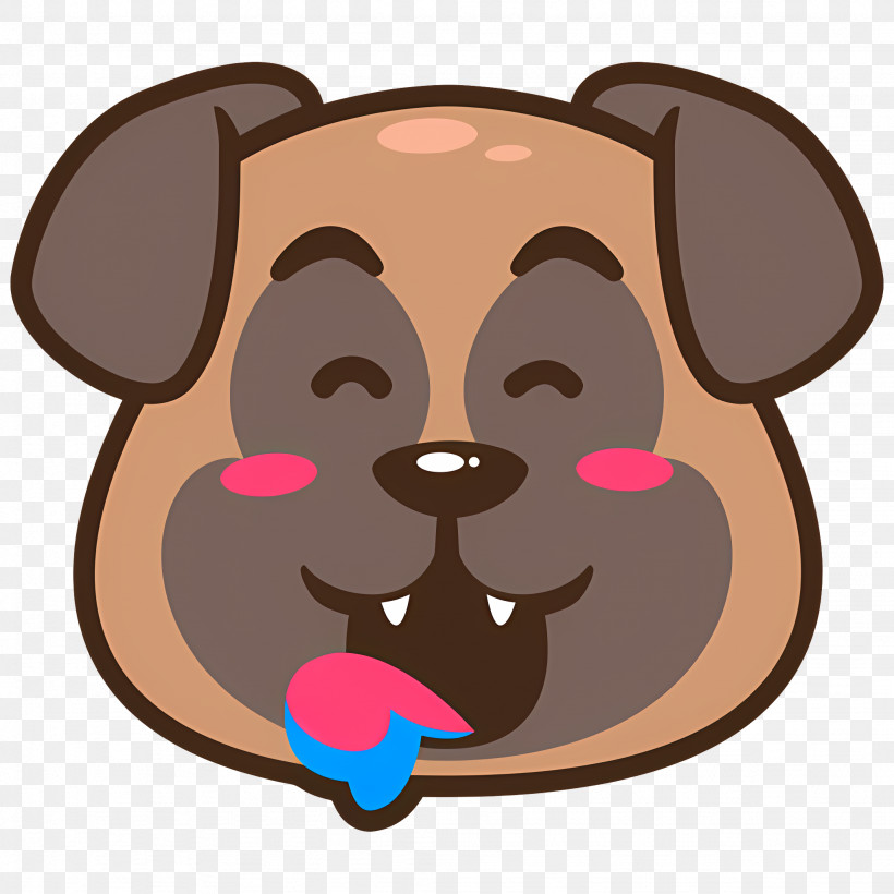 Dog Emoji - Cartoon Dog Face Illustration, PNG, 2048x2048px, Dog Emoji ...