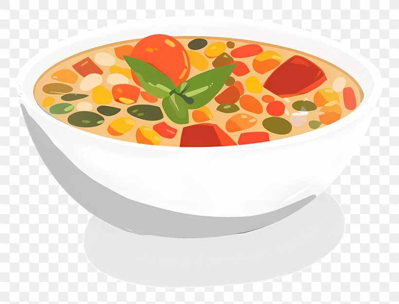 Minestrone - Bowl Of Vegetable Soup, PNG, 3172x2420px, Minestrone, Bowl ...