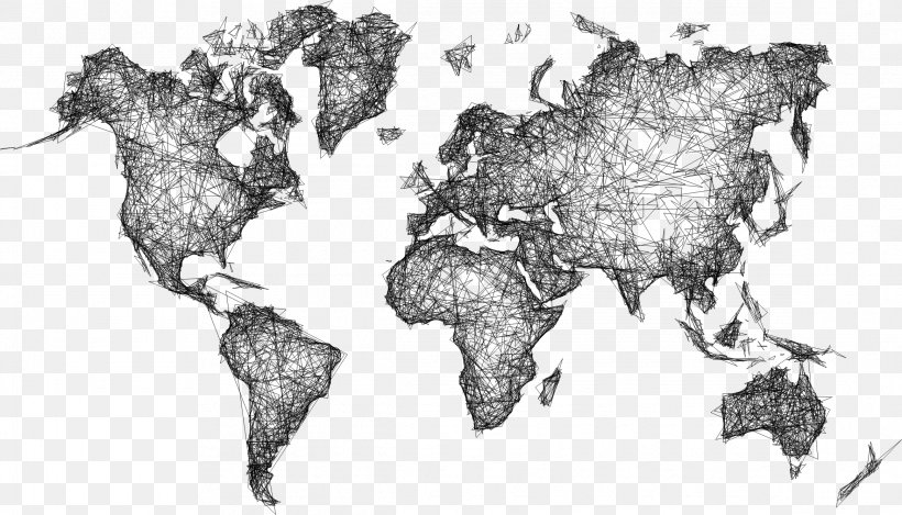World Map Globe, PNG, 2333x1336px, World, Art, Black And White ...