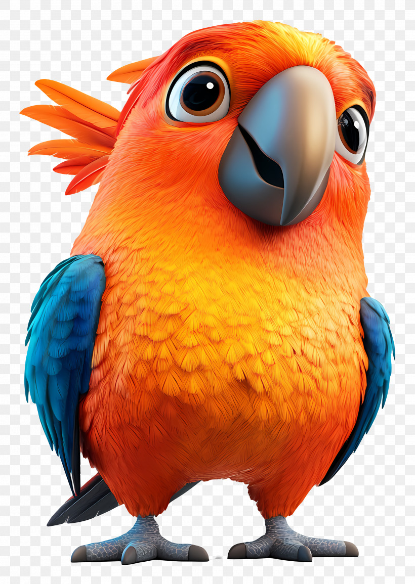 Cartoon Parrot - Colorful Parrot With Bright Feathers, PNG, 2680x3776px ...
