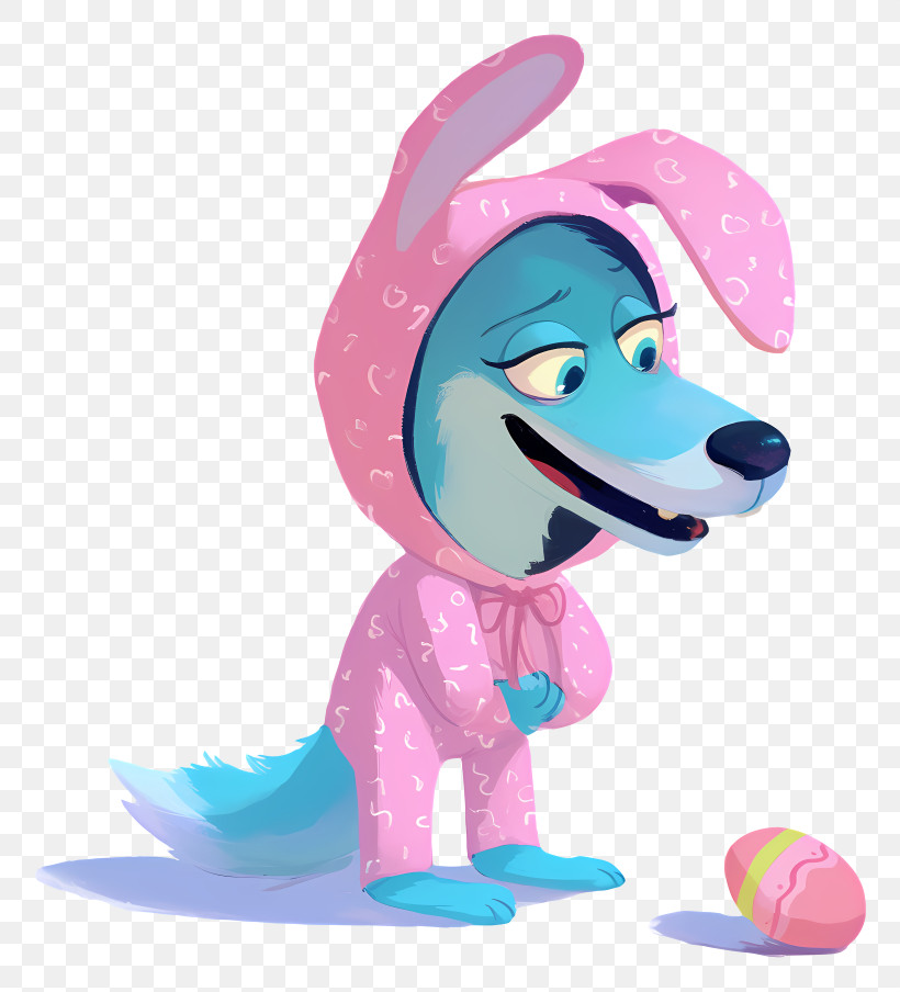 Cartoon Wolf - Wolf In Pink Bunny Costume, PNG, 3280x3616px, Cartoon Wolf, Bunny, Cartoon ...
