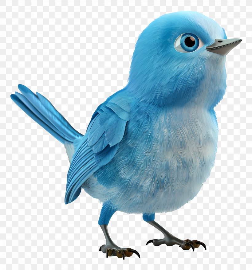 Blue Bird - Blue Bird Cartoon Illustration With Cute Style, PNG ...
