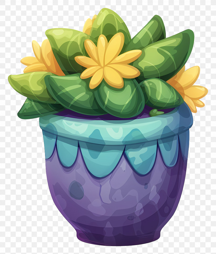 Pot Of Flowers - Colorful Cartoon Flower Pot, PNG, 3440x4052px, Pot Of ...
