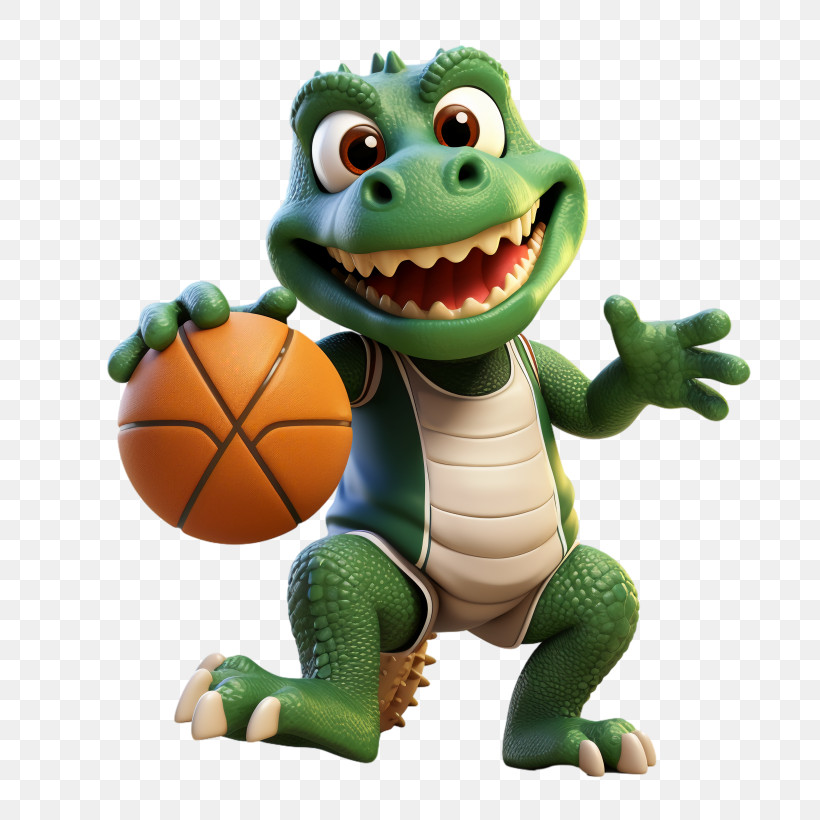 Alligator - Cartoon Crocodile Playing Basketball, PNG, 4096x4096px ...