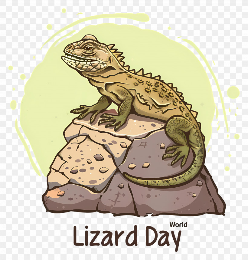 World Lizard Day - Lizard On Rock For World Lizard Day, PNG ...