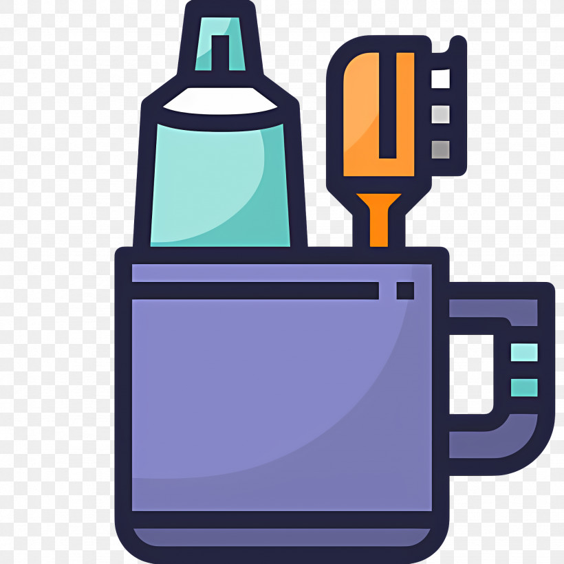 Toothbrush Toothpaste - Toothbrush And Toothpaste In Cup Icon, PNG ...