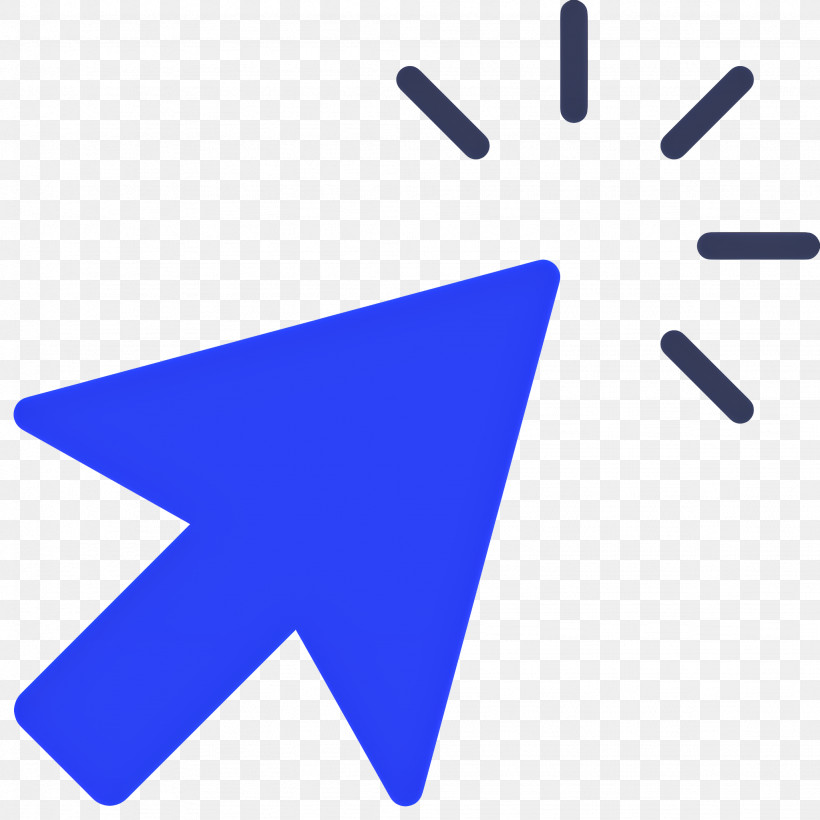 Mouse Arrow - Blue Computer Cursor Symbol With Click Effect, PNG, 2048x2048px, Mouse Arrow ...
