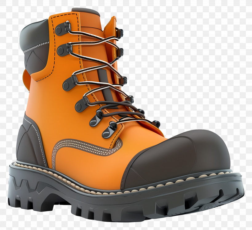 Safety Boot - Durable Orange Work Boot, PNG, 4108x3756px, Safety Boot ...