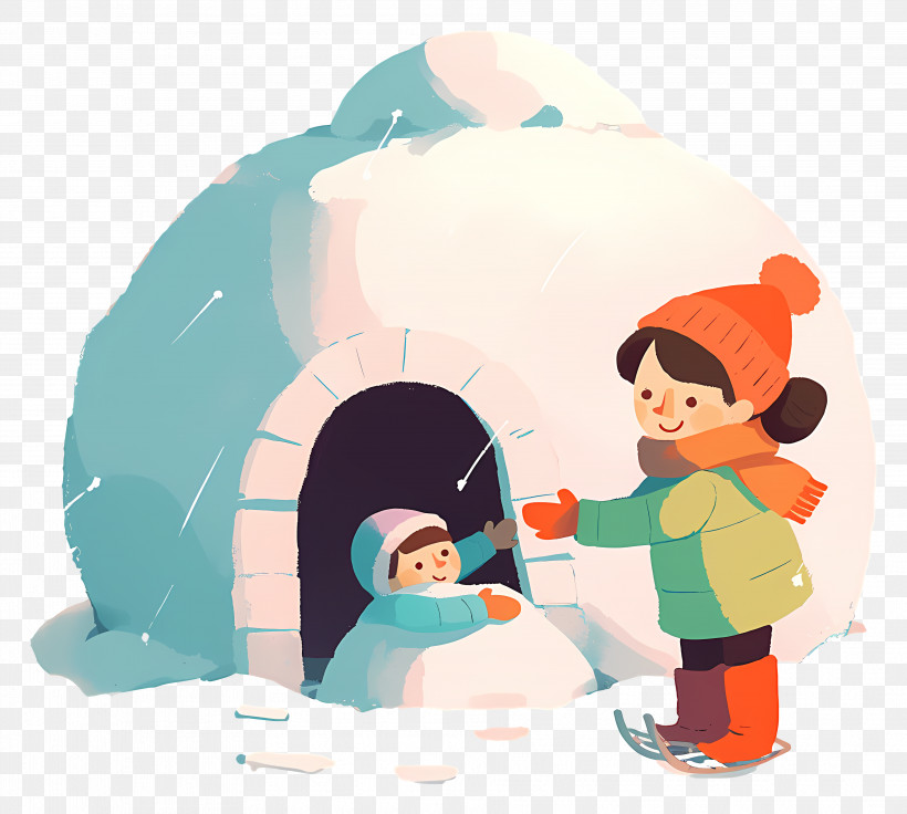 Children Building Igloo - Child In Igloo, PNG, 3764x3380px, Children ...
