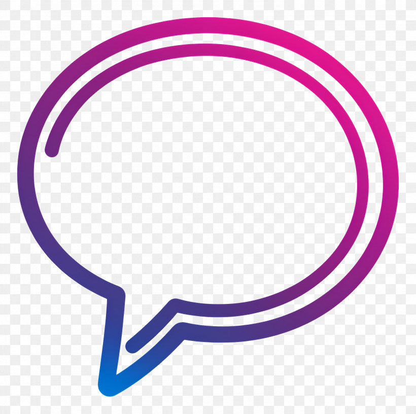 Callout - Gradient Color Speech Bubble Outline Icon, PNG, 2984x2972px, Callout, Chat Interface ...