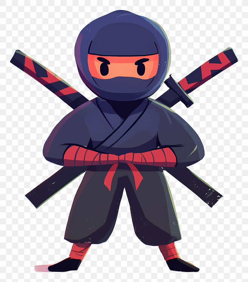 Ninja Day - Cartoon Ninja In Fighting Pose, PNG, 3128x3548px, Ninja Day ...