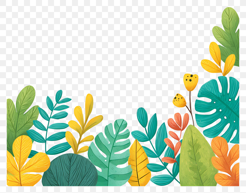 Colorful Leaf Border