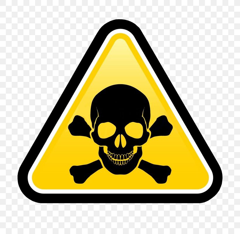 Skull And Crossbones Hazard Warning Sign Clip Art PNG 800x800px 