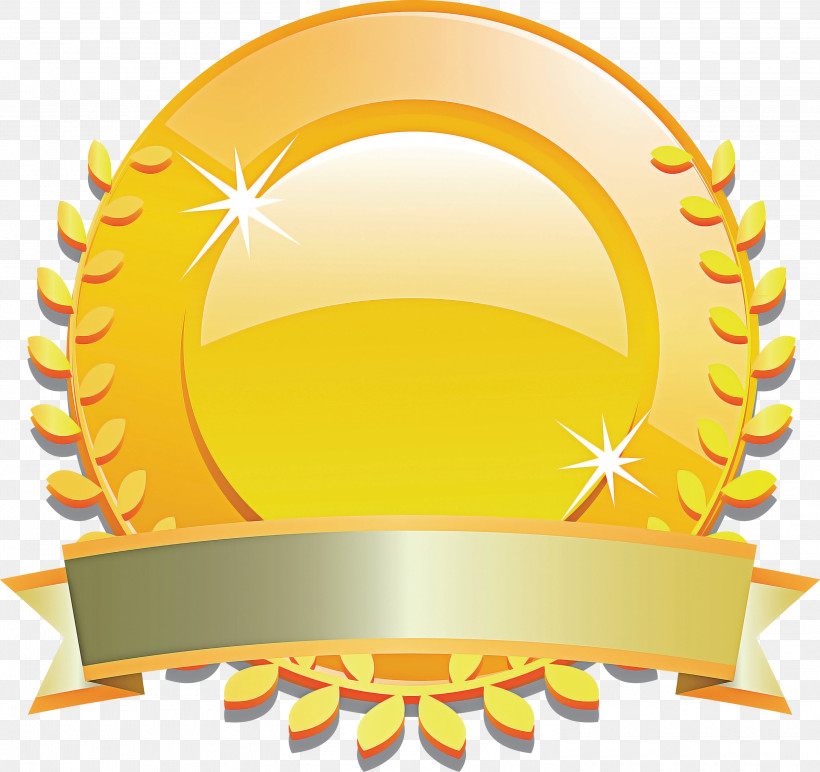 Gold Badge Ribbon Badge Blank Badge PNG 3000x2825px Gold Badge 