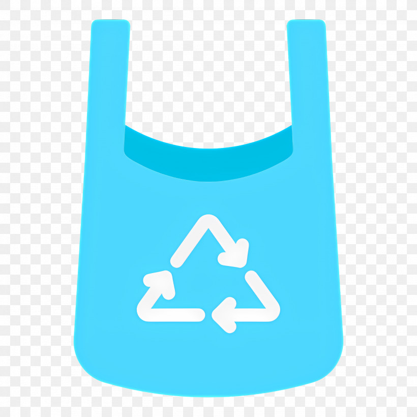 Recycling Bag - Blue Recyclable Shopping Bag With Symbol, PNG ...