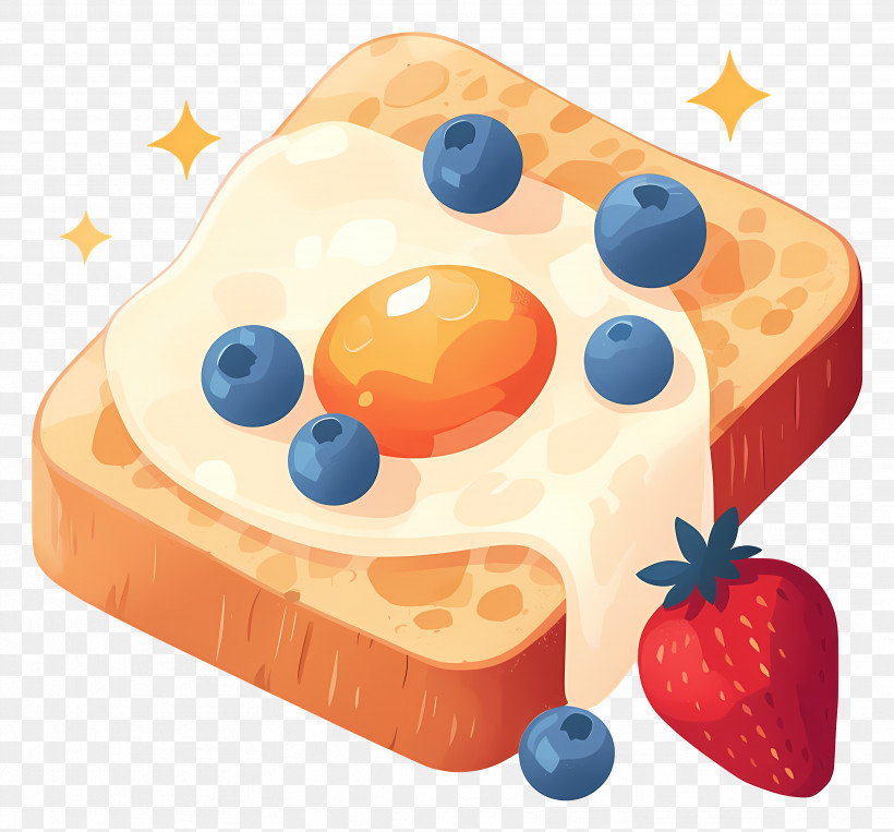Toasts - Toast Topped With Egg And Fresh Fruits, PNG, 3532x3288px ...