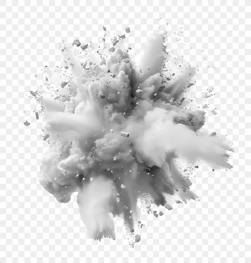 Powder Explosion - Gray Explosion Effect, PNG, 3784x3968px, Powder Explosion, Abstract Concept ...