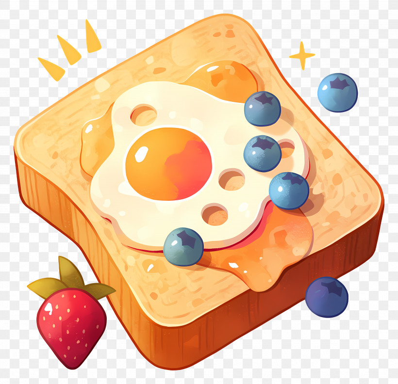 Toasts - Delicious Toast With Egg And Blueberry Garnish, PNG ...