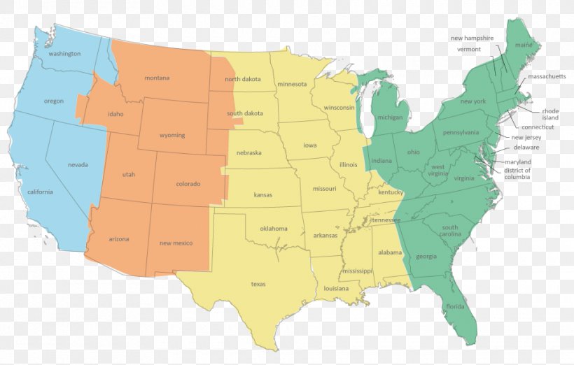 United States Pacific Time Zone World Map PNG 960x612px United