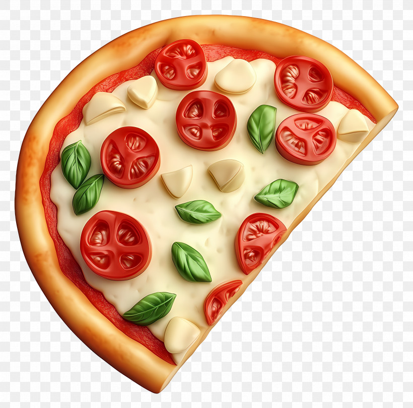 Half Pizza - Delicious Pizza Slice With Tomatoes And Cheese, PNG ...