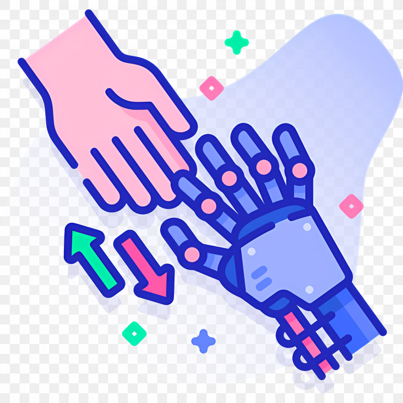 Artificial Intelligence - Human And Robot Handshake Illustration, PNG ...
