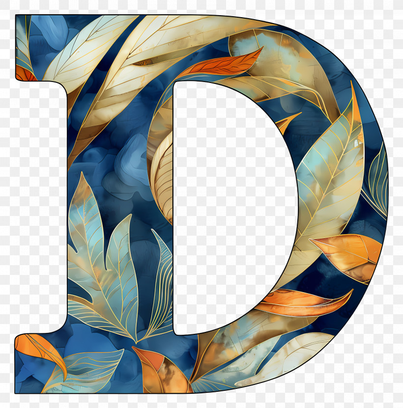Letter D - Decorative Floral Letter D, PNG, 3568x3620px, Letter D, Alphabet, Art, Decorative ...