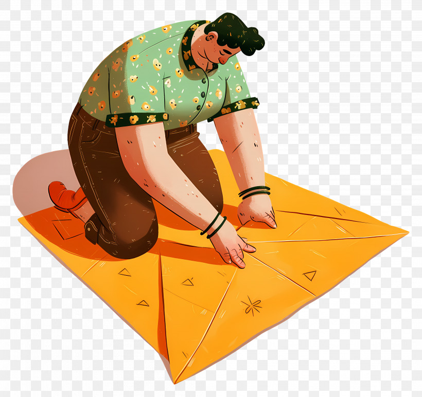 Man Folding Something - Man Folding Paper Origami, PNG, 4208x3964px ...