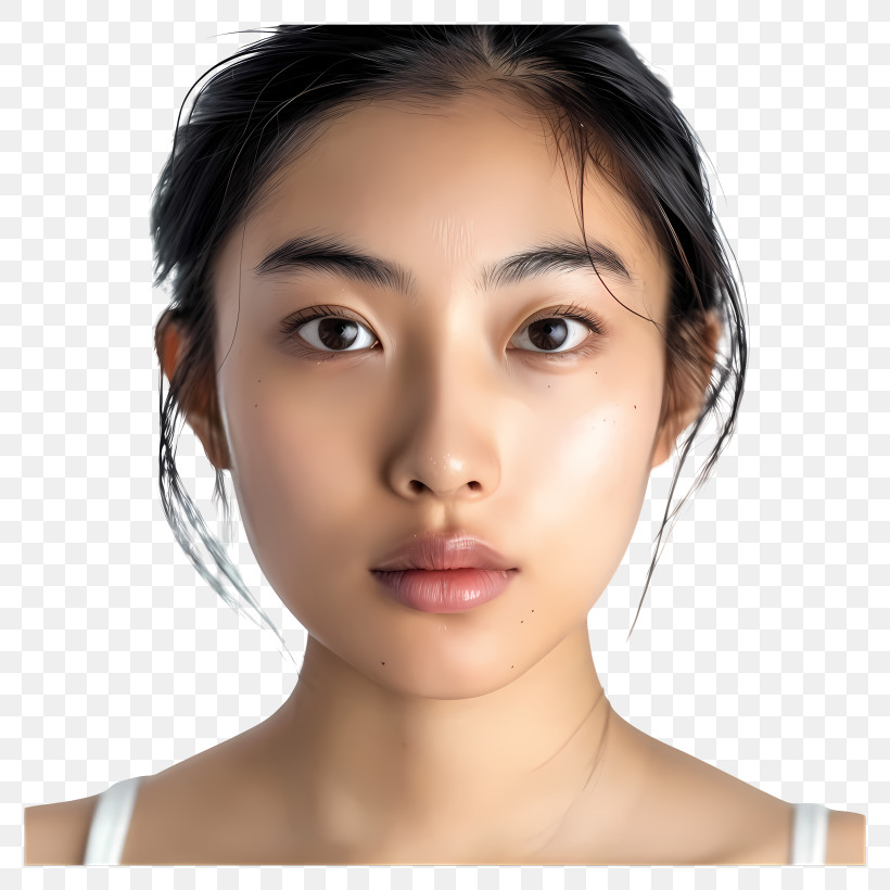 Asian Woman Face - Realistic Portrait Of A Woman, PNG, 4336x4336px ...