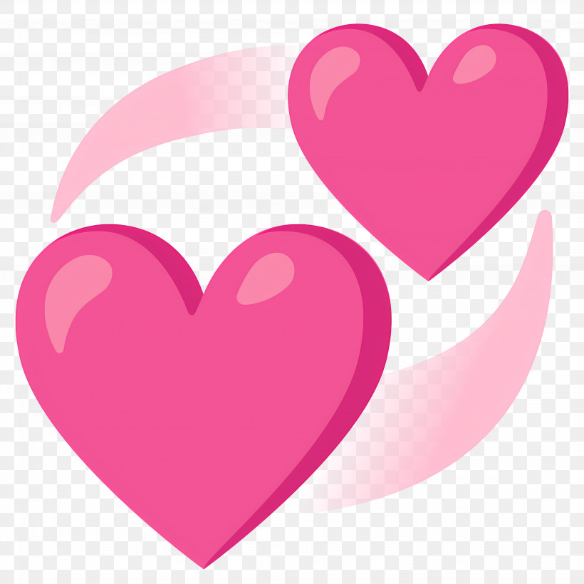 Revolving Hearts Emoji - Pink Hearts Symbol Of Love, PNG, 4096x4096px ...