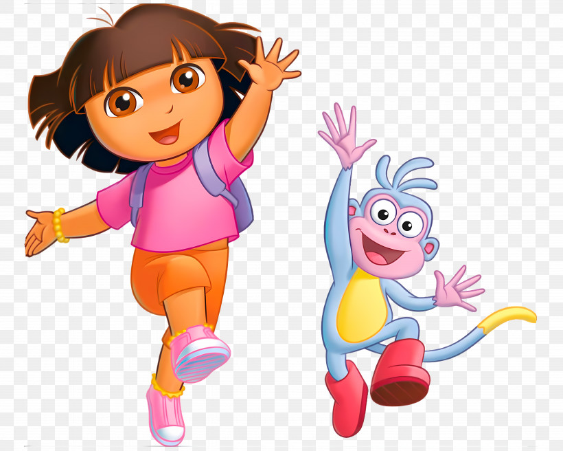 Dora The Explorer - Cartoon Girl And Monkey Duo, PNG, 5120x4096px, Dora ...