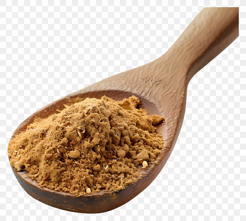 Cumin Powder - Wooden Spoon With Brown Powder, PNG, 4084x3680px, Cumin ...