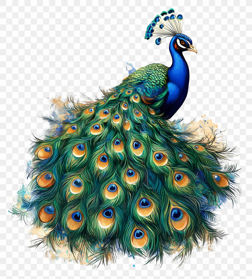 Animated Peacock - Vibrant Majestic Peacock With Detailed Feathers, PNG, 3816x4232px, Animated ...