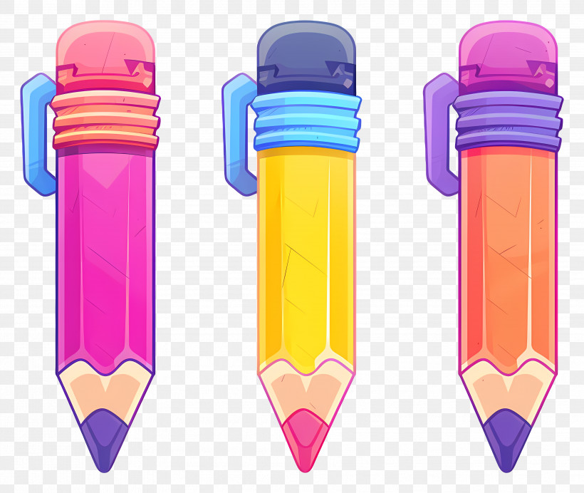 Colored Pencils - Colorful Cartoon Pencils, PNG, 3564x3012px, Colored ...