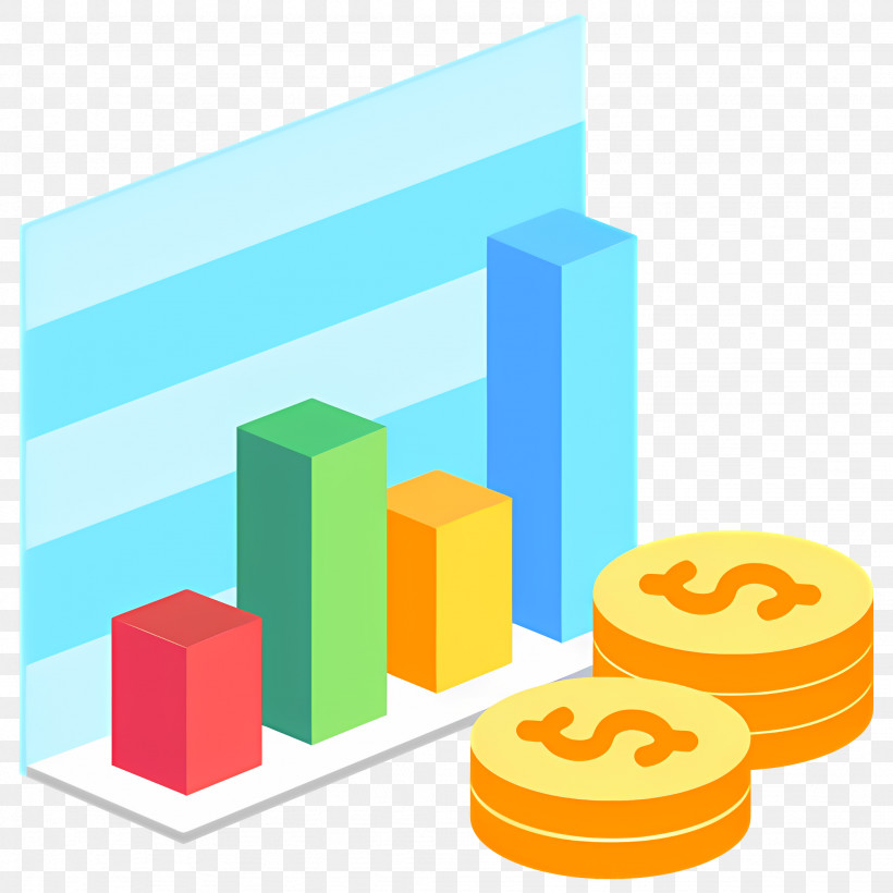 Stock Market - Bar Chart And Coins Illustration For Financial Concept ...