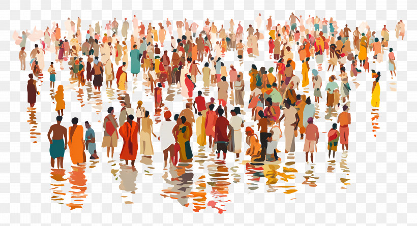 Maha Kumbh - Crowd Of People In A Festival Gathering, PNG, 4236x2300px ...