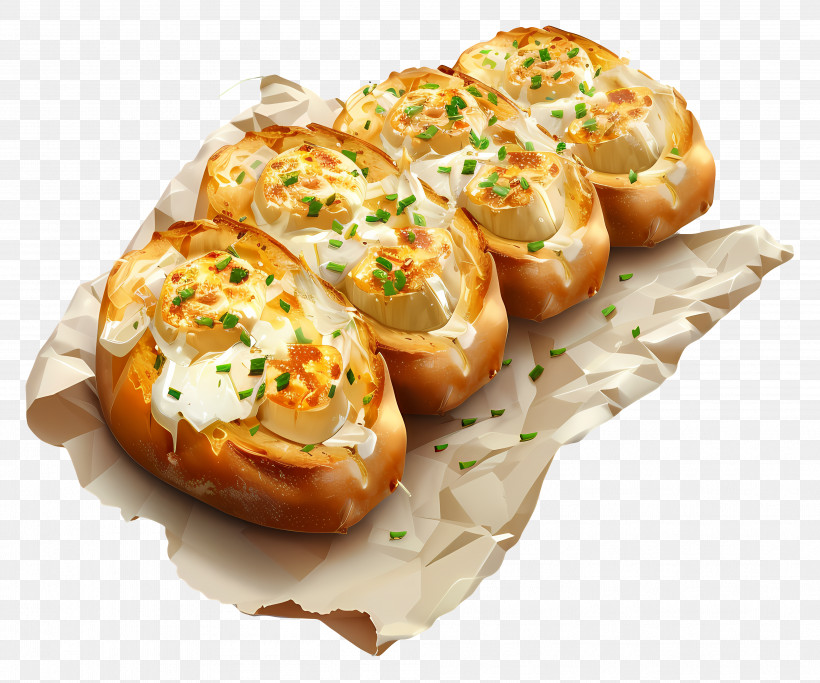 Garlic Bread - Stuffed Baked Potatoes With Creamy Toppings, PNG ...