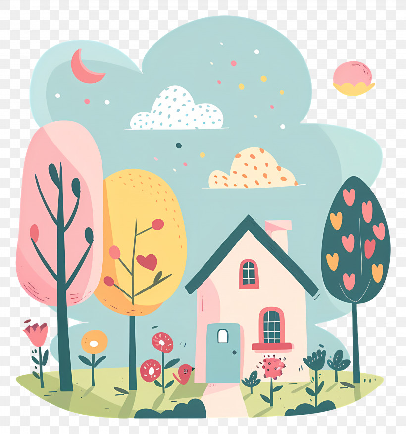 Front Yard - Small Cute Doodle House, PNG, 3264x3492px, Front Yard ...