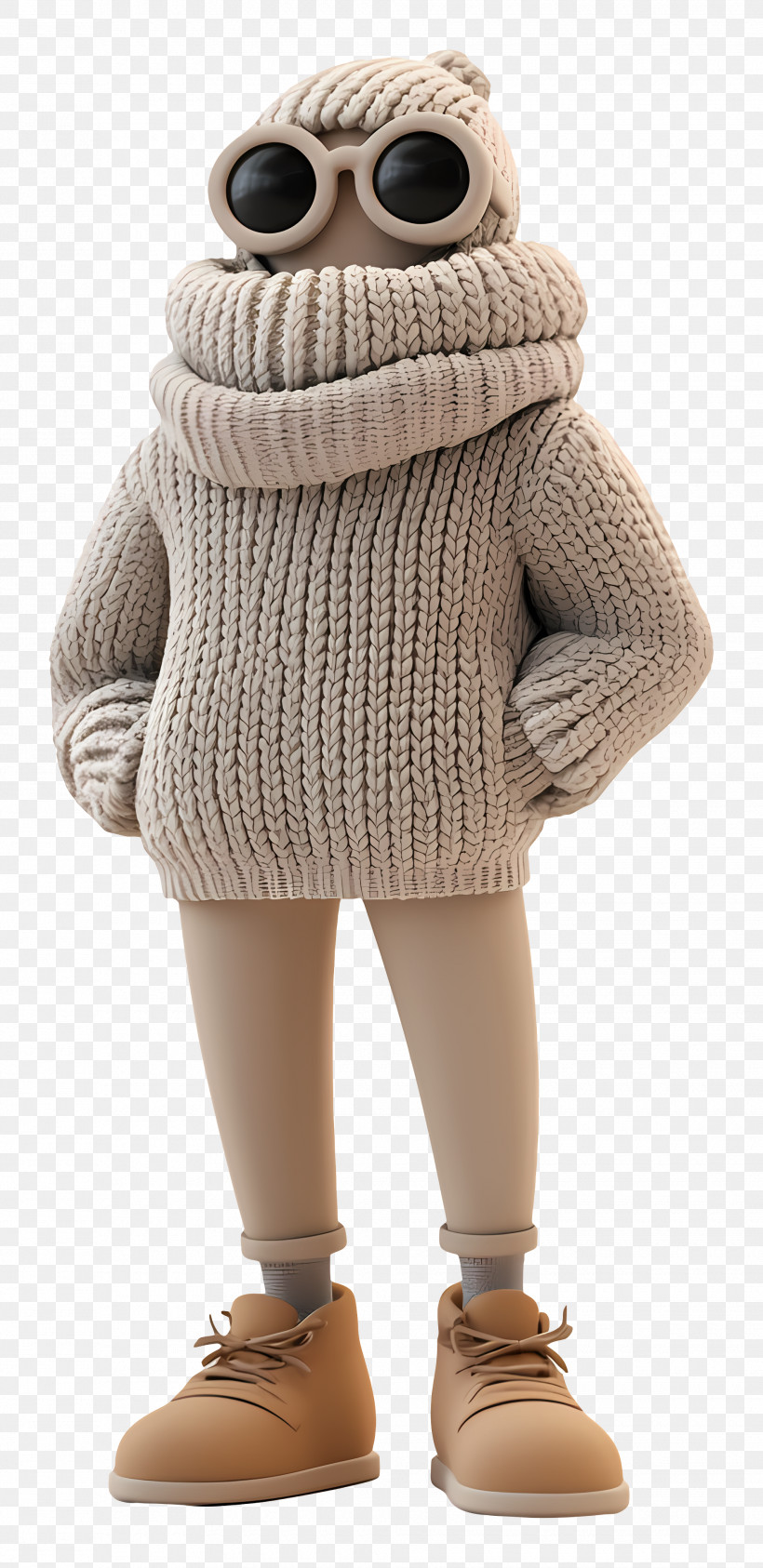 3d Stylish Man - Stylish Character In Sweater And Sunglasses, PNG ...