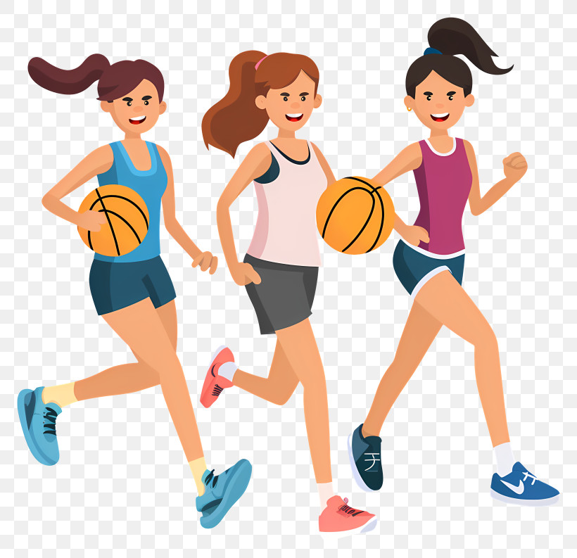 Girls And Women In Sports - Girls Playing Basketball, PNG, 4124x3992px ...