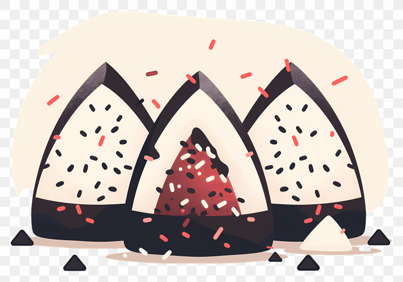 Umeboshi Onigiri - Onigiri Illustration With Red Filling, PNG ...