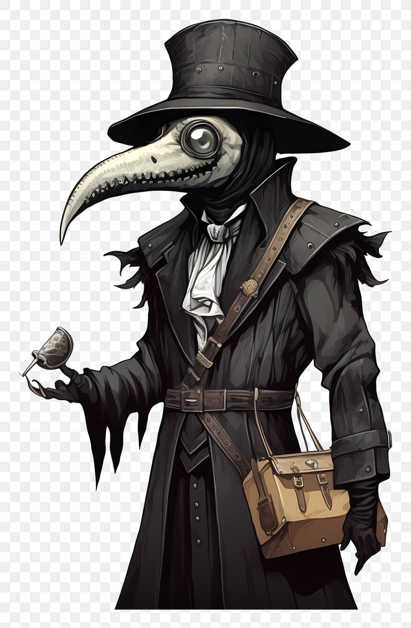 Creepy Creep - Dark Plague Doctor Character Illustration, PNG ...