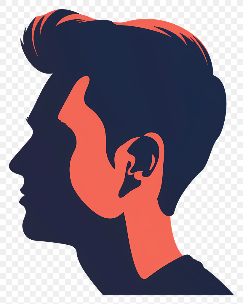 Man Face Silhouette - Stylized Profile Of A Man, PNG, 3312x4140px, Man ...