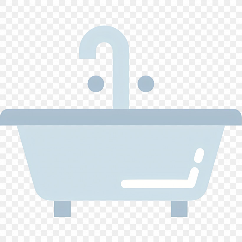 Bathtub - Blue Bathtub Icon For Bathroom Concepts, PNG, 2048x2048px ...