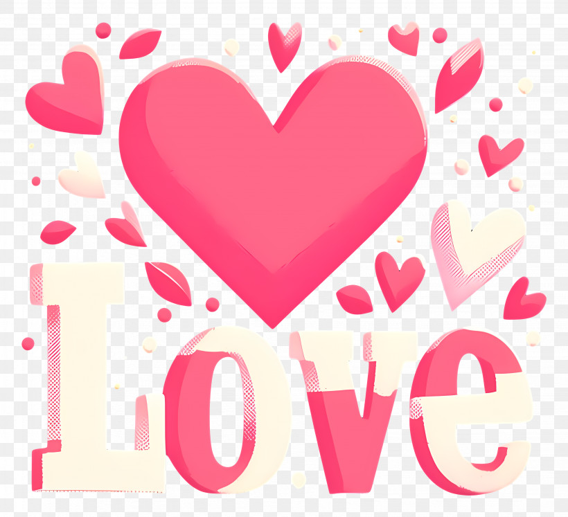 Love - Love Typography With Hearts, PNG, 3272x2984px, Love, Affection ...